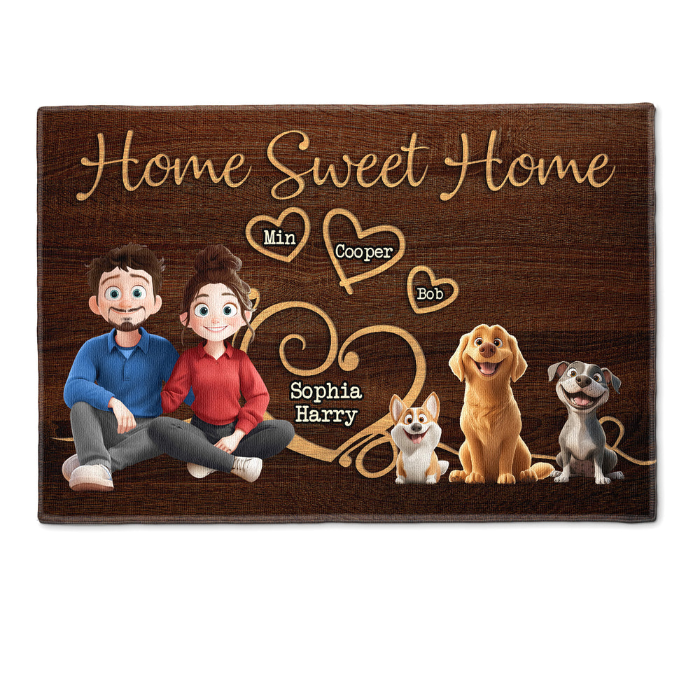 New Version Home Sweet Home Dog Lovers - Personalized Doormat – Macorner