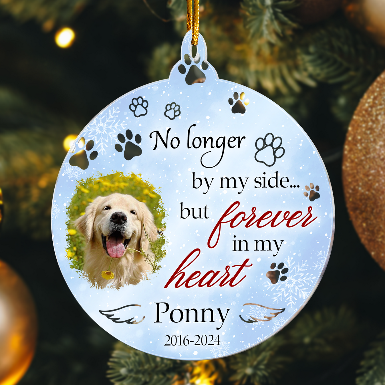 No Longer By Our Side But Forever In Our Hearts - Personalized Acrylic ...