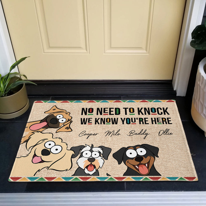 No Need To Knock Custom Dogs, Cats - Personalized Doormat – Macorner
