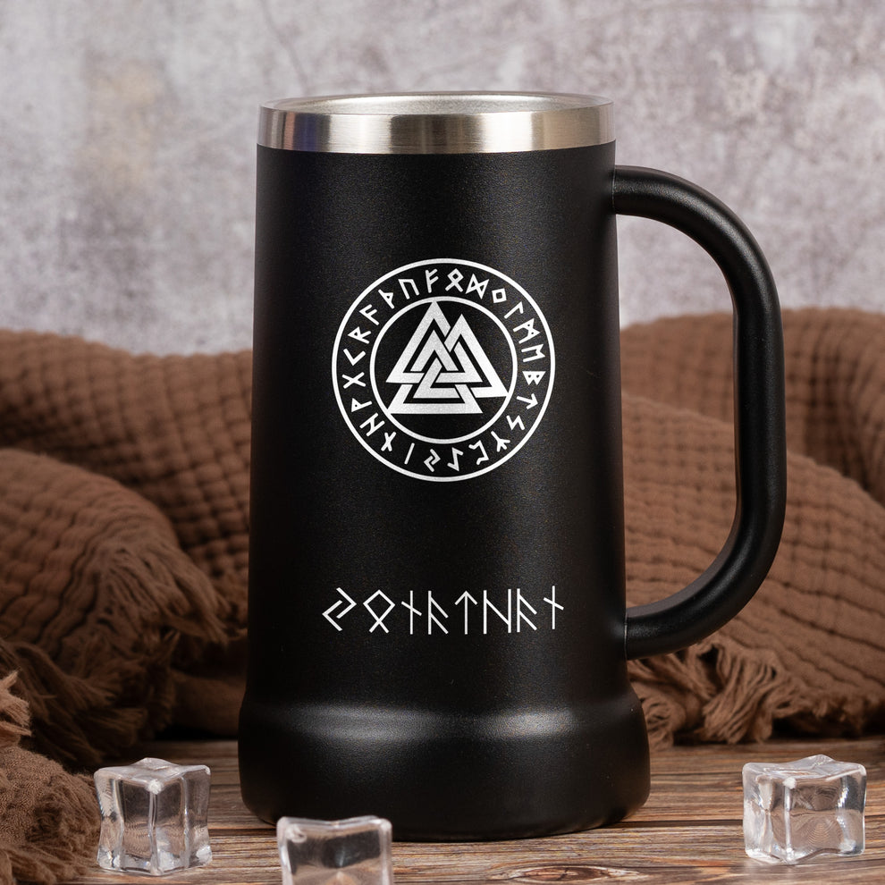Norse Mythology Viking Runes - Personalized Beer Stein – Macorner