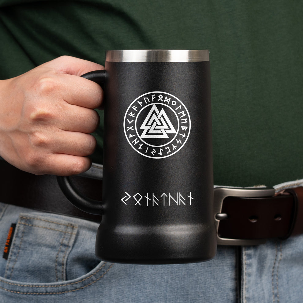 Norse Mythology Viking Runes - Personalized Beer Stein – Macorner