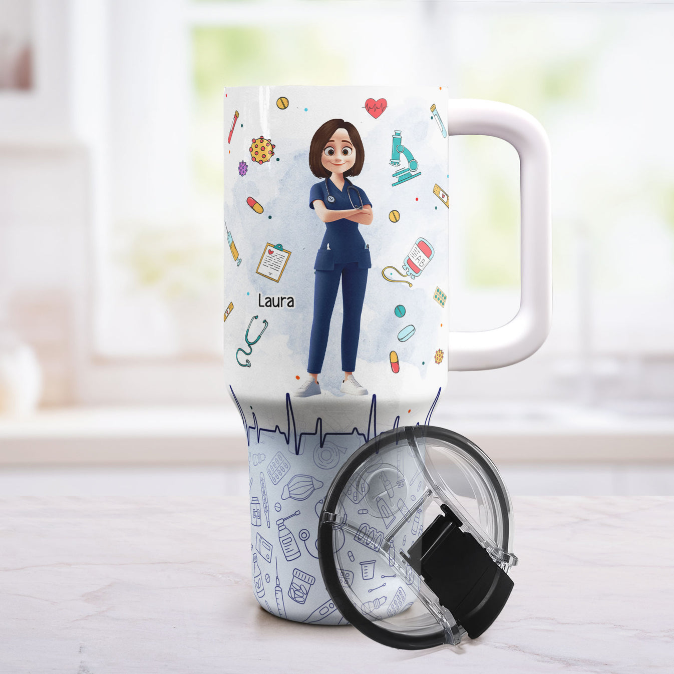 Nurse Affirmation - Personalized 40oz Tumbler With Straw – Macorner
