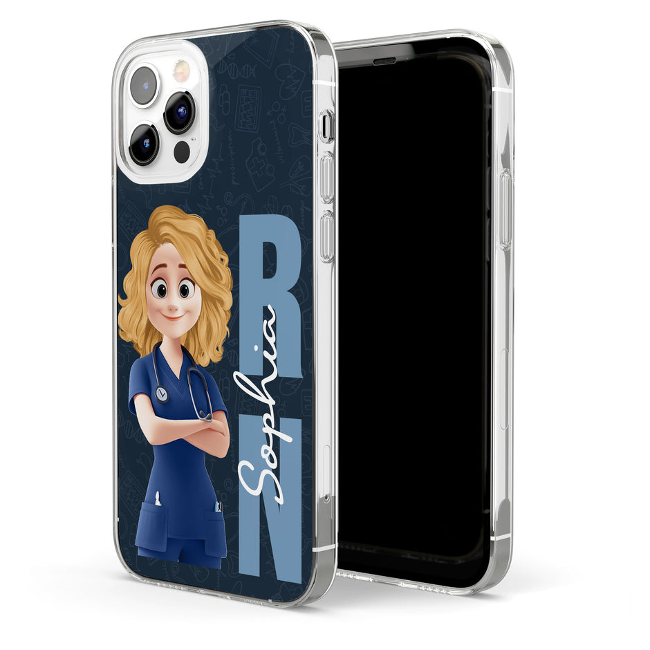 Nurse Life Job Title - Personalized Clear Phone Case – Macorner
