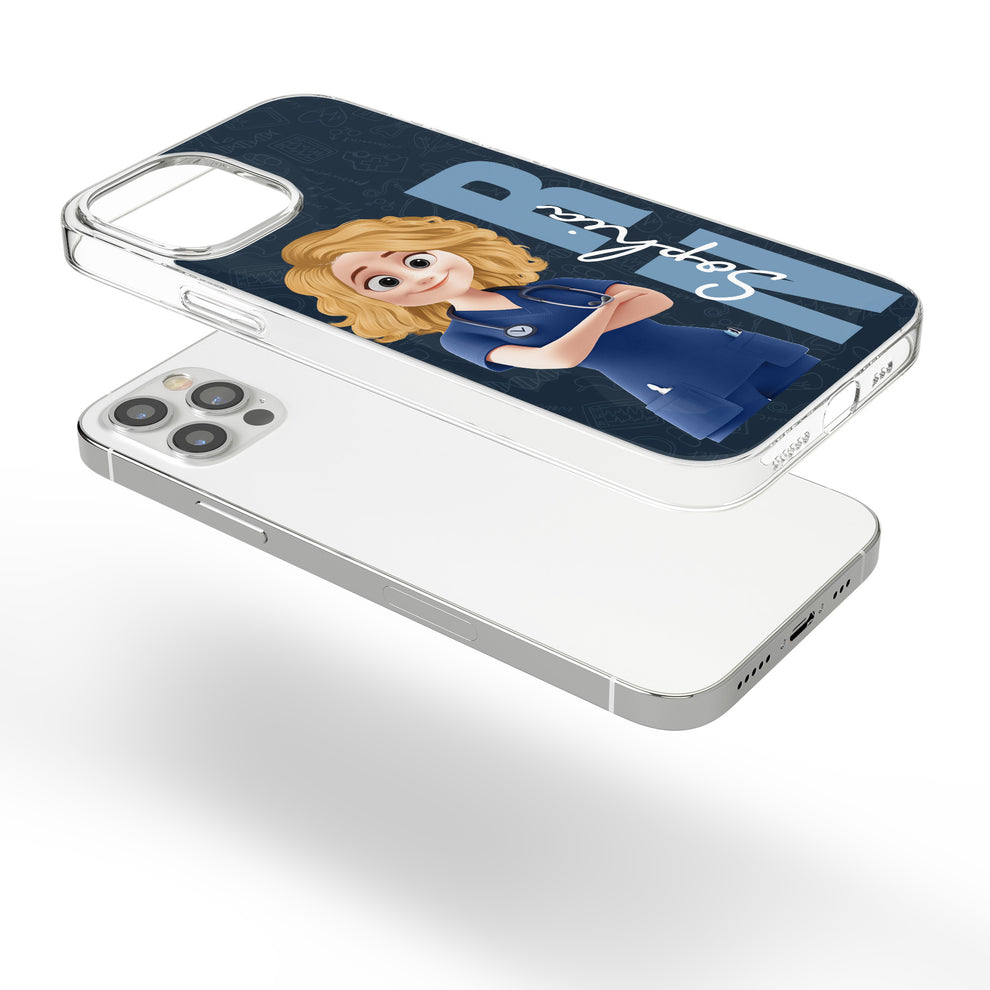 Nurse Life Job Title - Personalized Clear Phone Case – Macorner