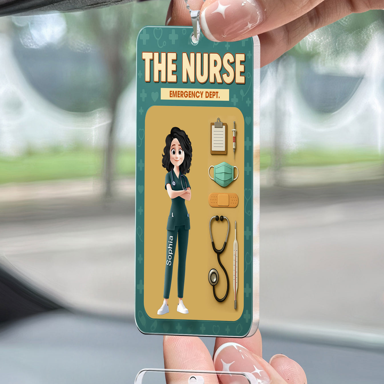 Nurse Toolkit Custom Scrub Color - Personalized Rear View Mirror ...