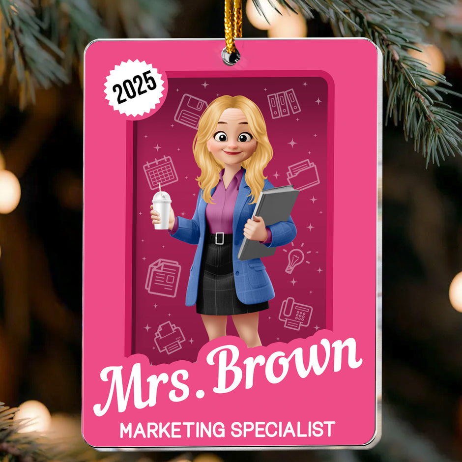 Office Worker Toy Box - Gift For Coworker, Boss - Personalized Acrylic ...