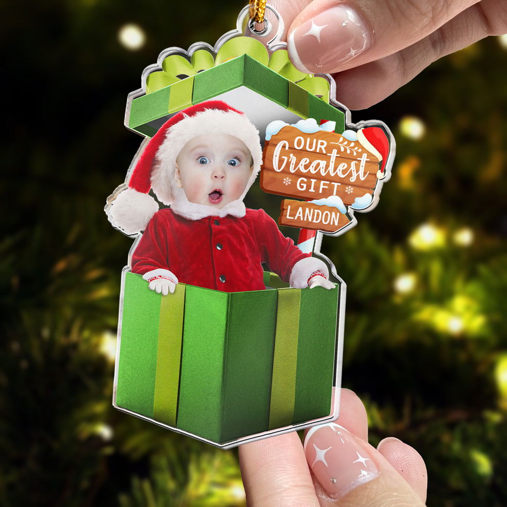 Our Greatest Gift - Personalized Acrylic Photo Ornament – Macorner