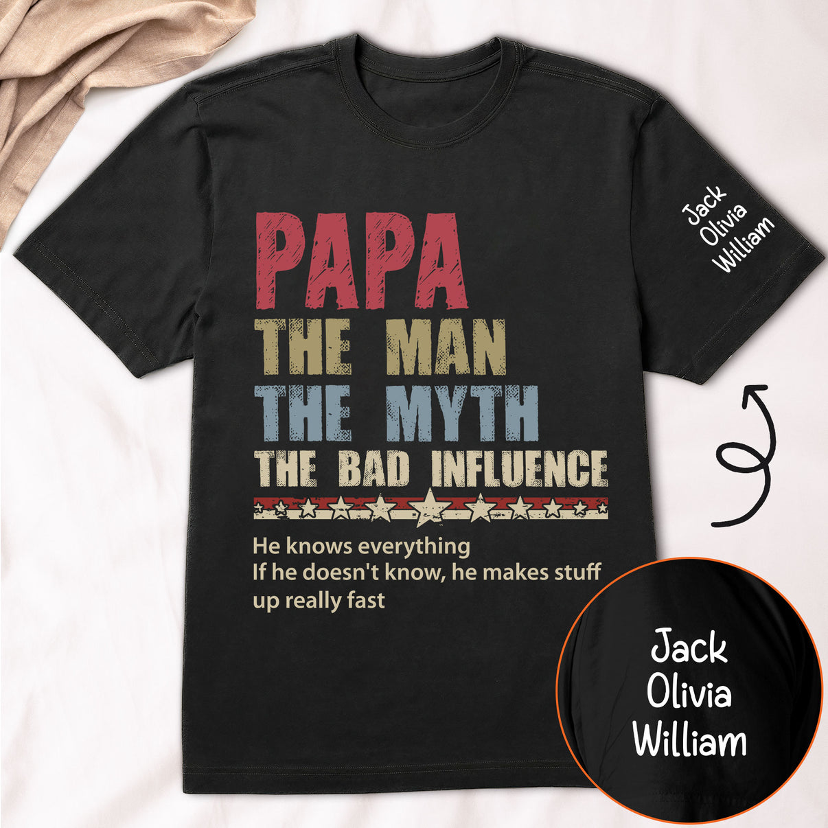 Father's Day Gifts, Papa The Man The Myth The Bad Influence Ver 1 - Pe ...
