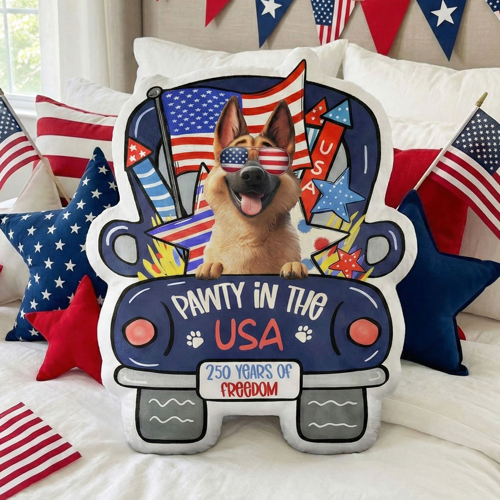 Pawty In The USA - Personalized Custom Shaped Pillow – Macorner