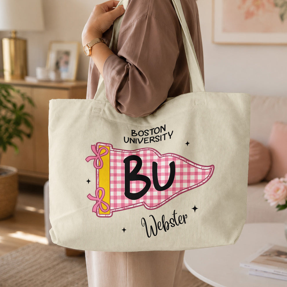 Pennant Flag Custom School Name - Personalized Tote Bag – Macorner