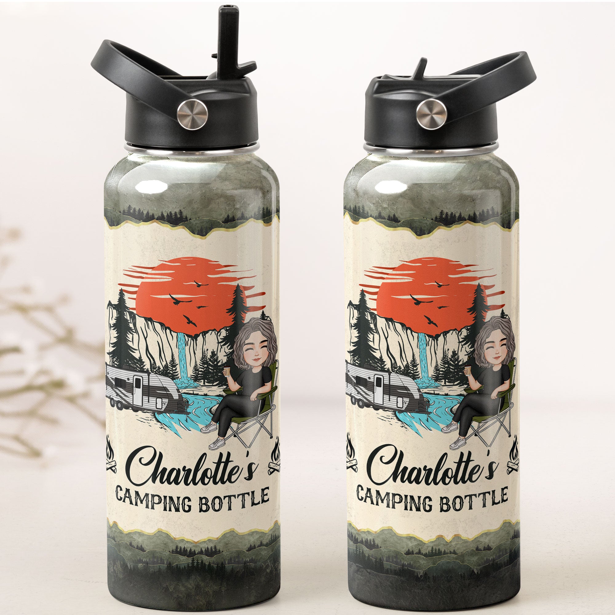 Personal Camping Bottle - Personalized Stainless Steel Water Bottle ...