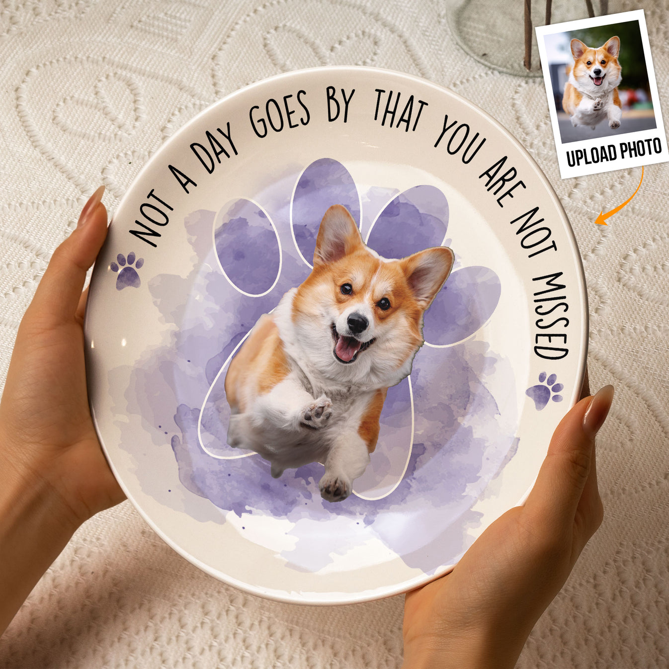 Pet Loss Custom Photo Saying Goodbye So Hard - Personalized Ceramic Ph ...