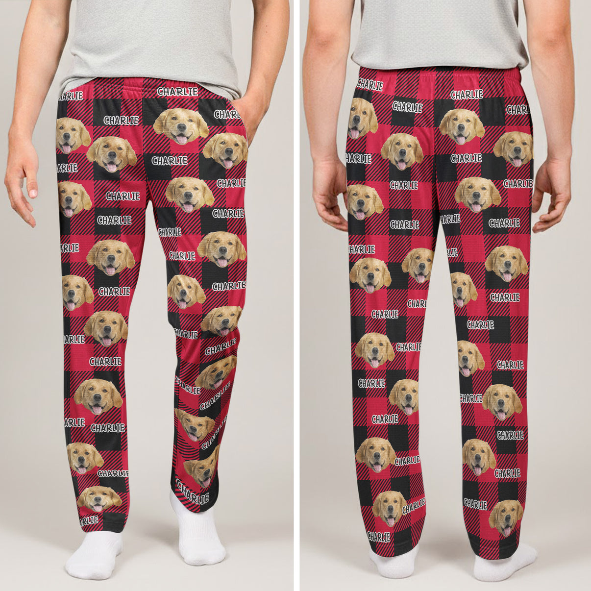 Pet Pattern - Personalized Photo Sweatpants, Lounge Pants With Pockets ...