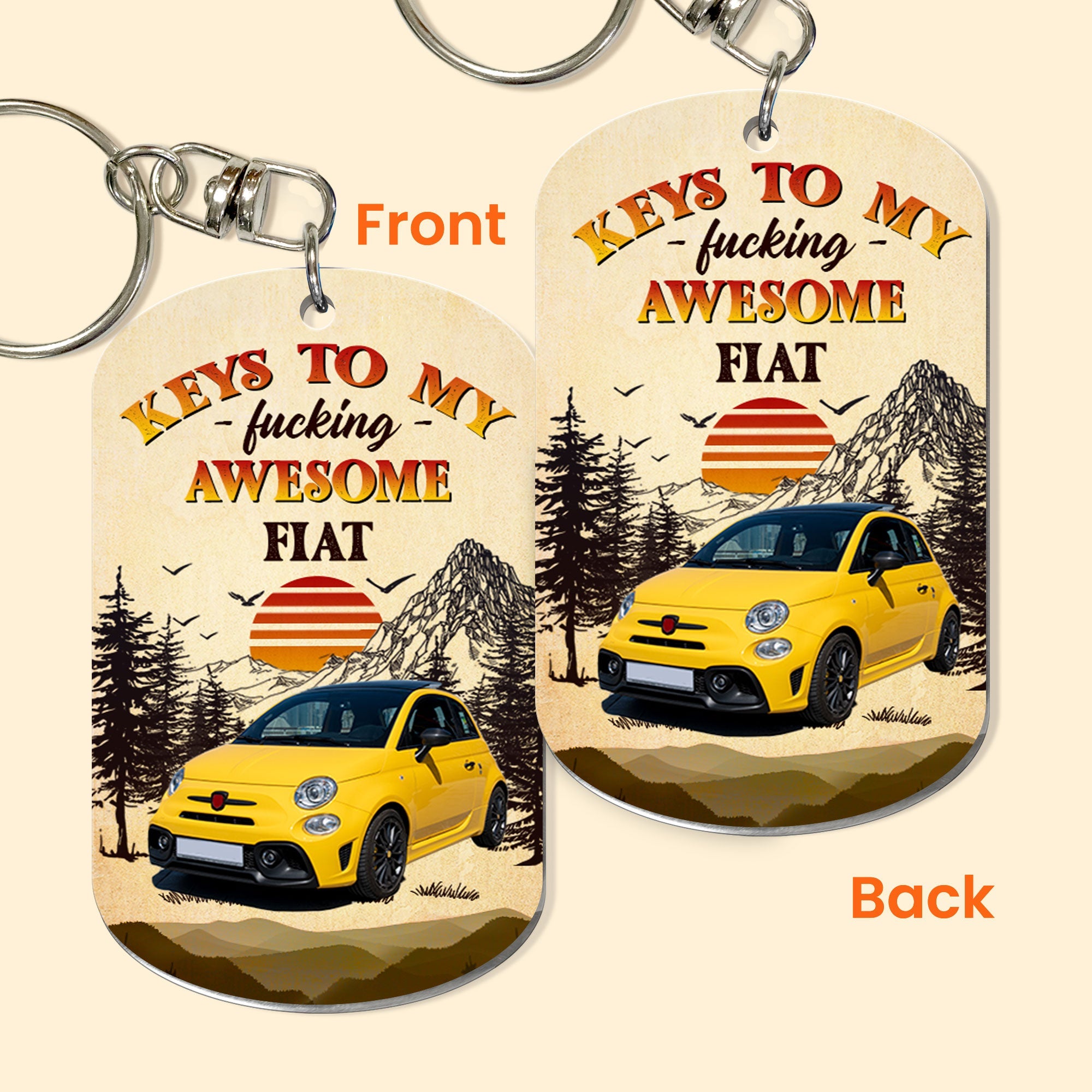 Keys To My Awesome Car - Personalized Photo Keychain – Macorner