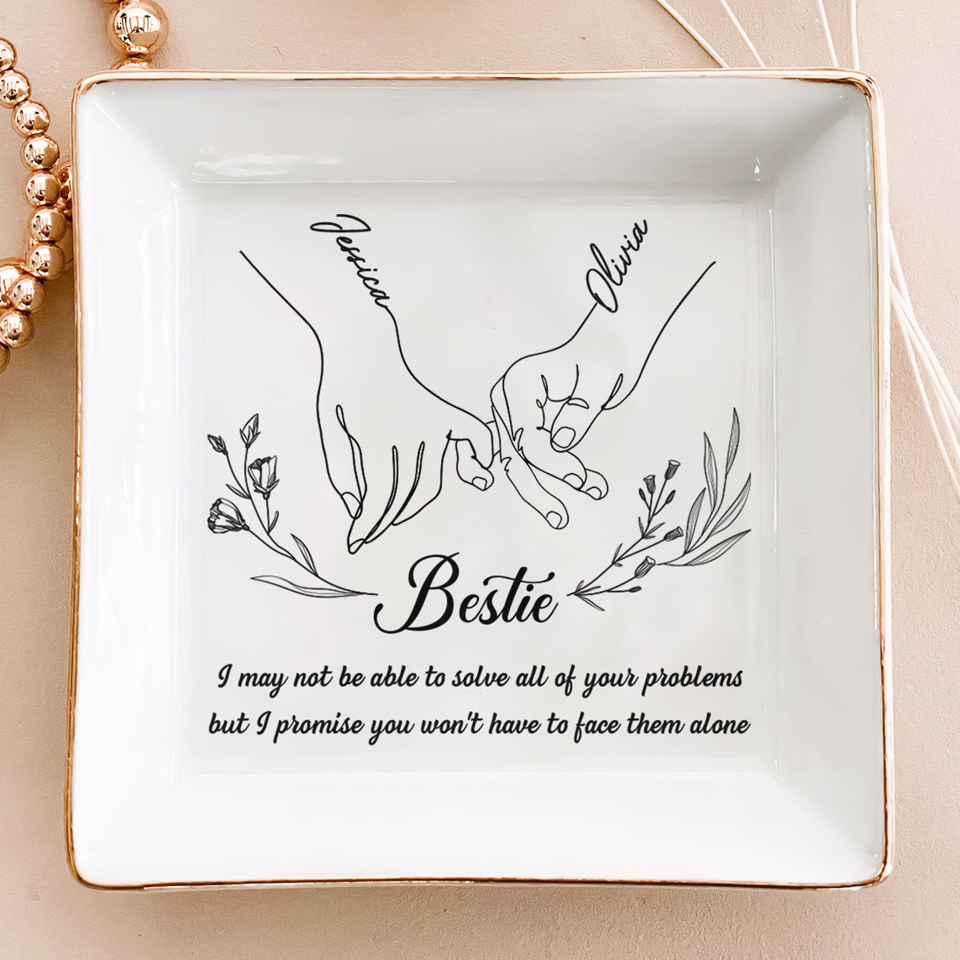 Pinky Promise Friendship Forever - Personalized Jewelry Dish – Macorner