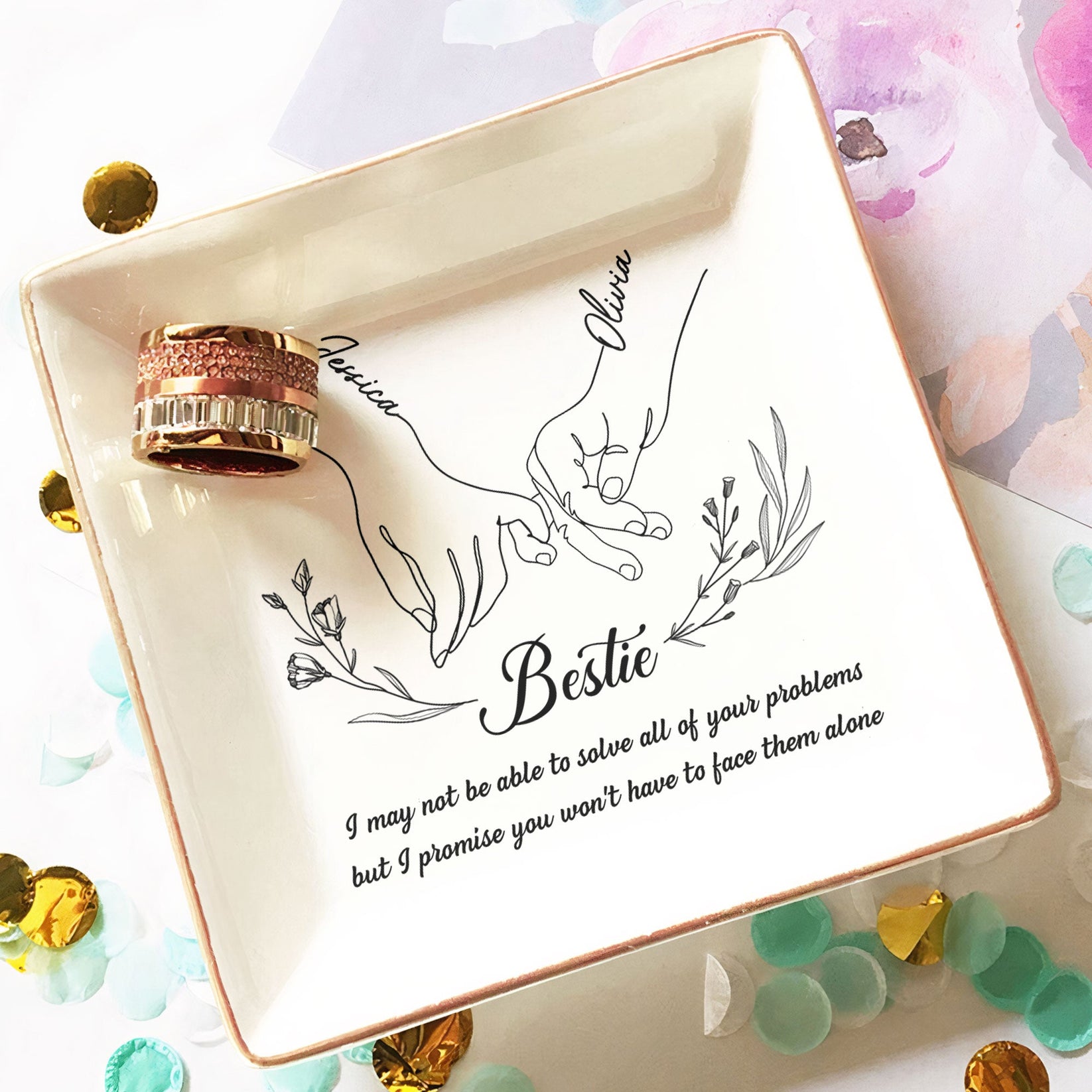 Pinky Promise Friendship Forever - Personalized Jewelry Dish – Macorner
