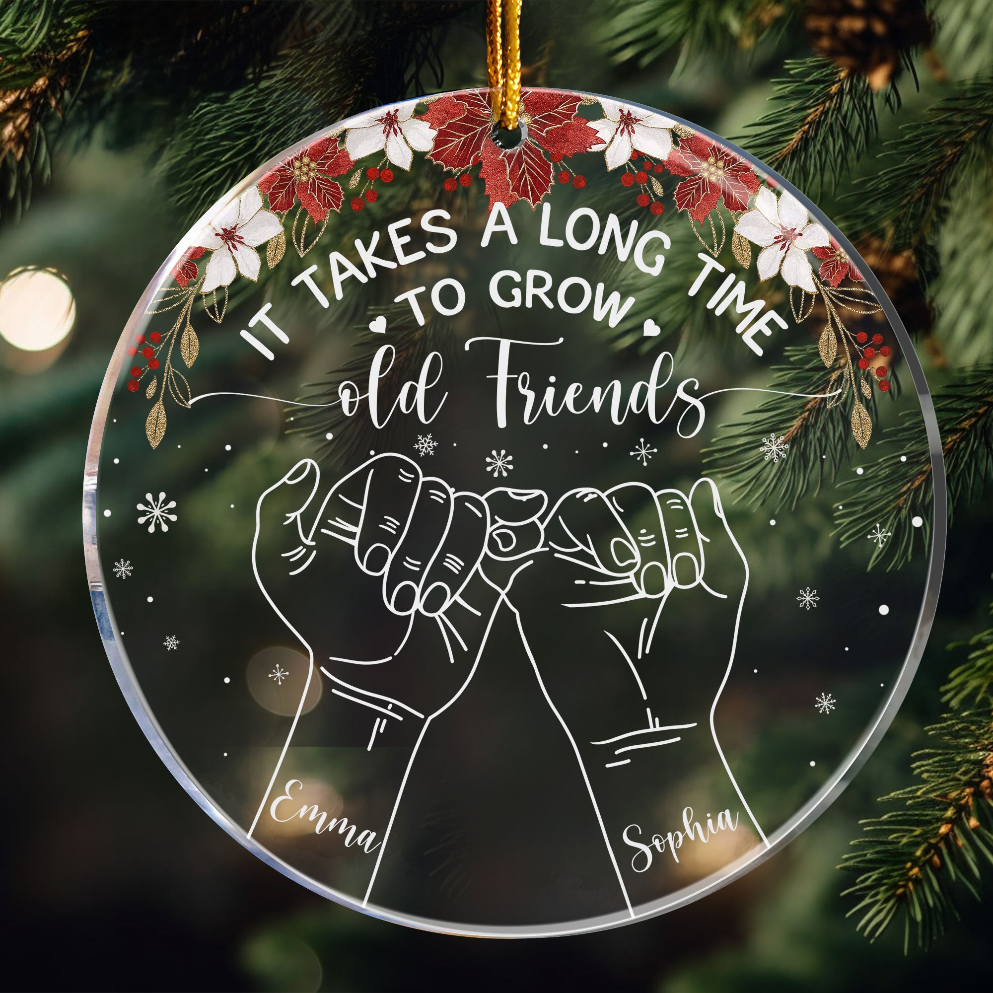 Pinky Promise - Friendship Gifts - Personalized Acrylic Ornament – Macorner