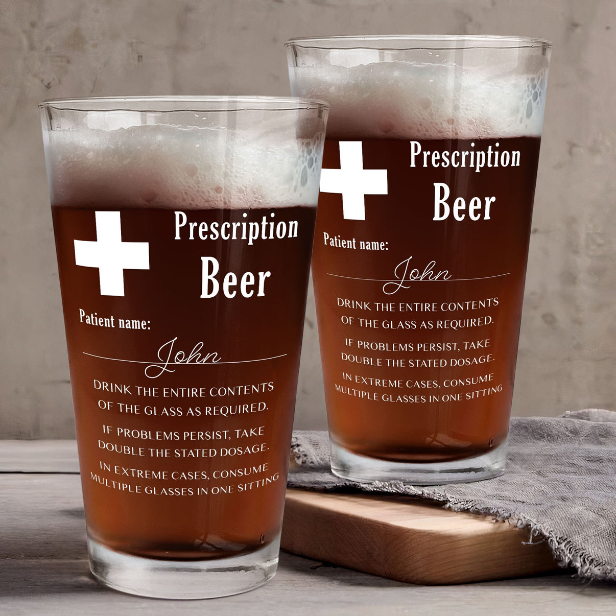 Prescription Beer - Personalized Beer Glass – Macorner