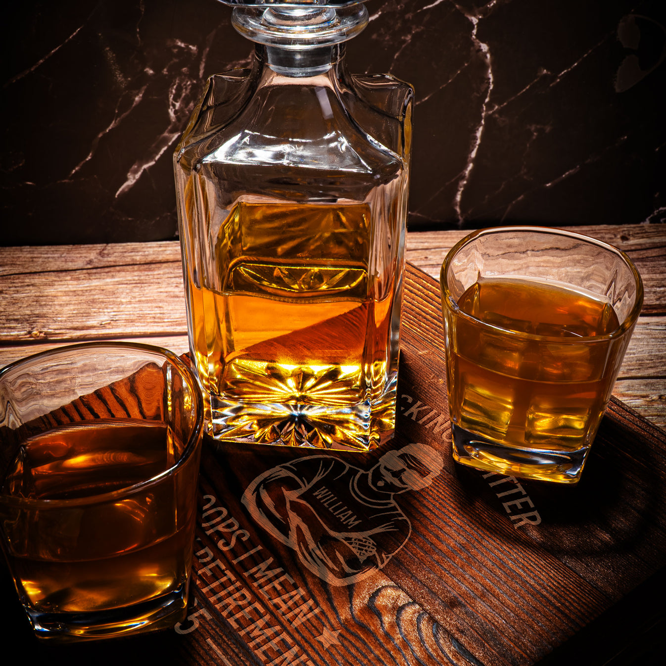 Quitter Oops I Mean Happy Retirement - Personalized Whiskey Decanter ...