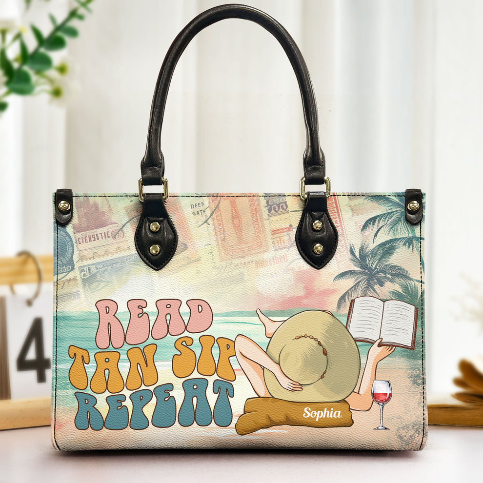Read Tan & Repeat - Personalized Leather Bag – Macorner
