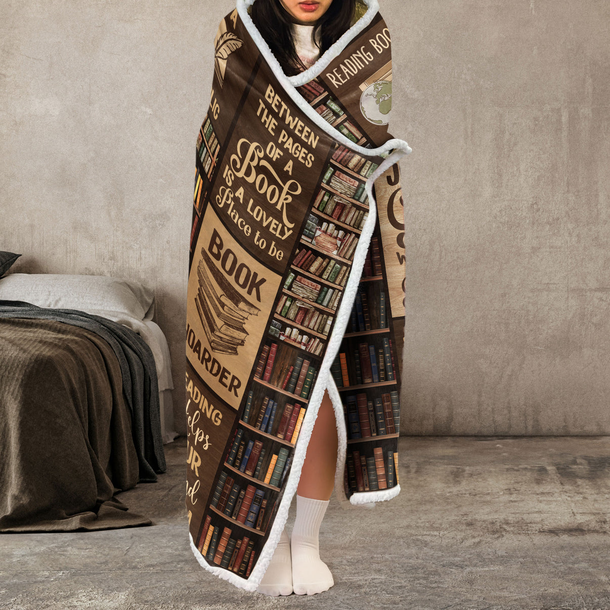 Reading Blanket Just A Girl Who Loves Books - Personalized Wearable ...