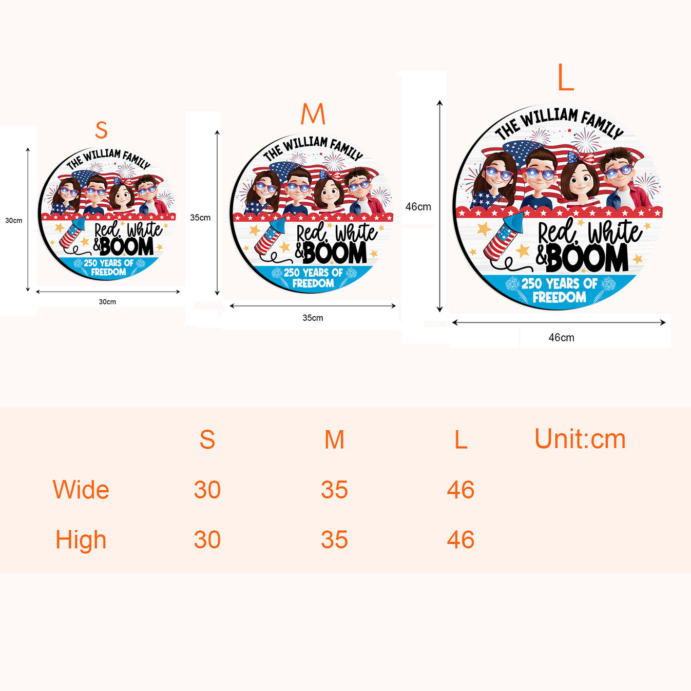 Red White & Boom - Personalized Wood Sign – Macorner