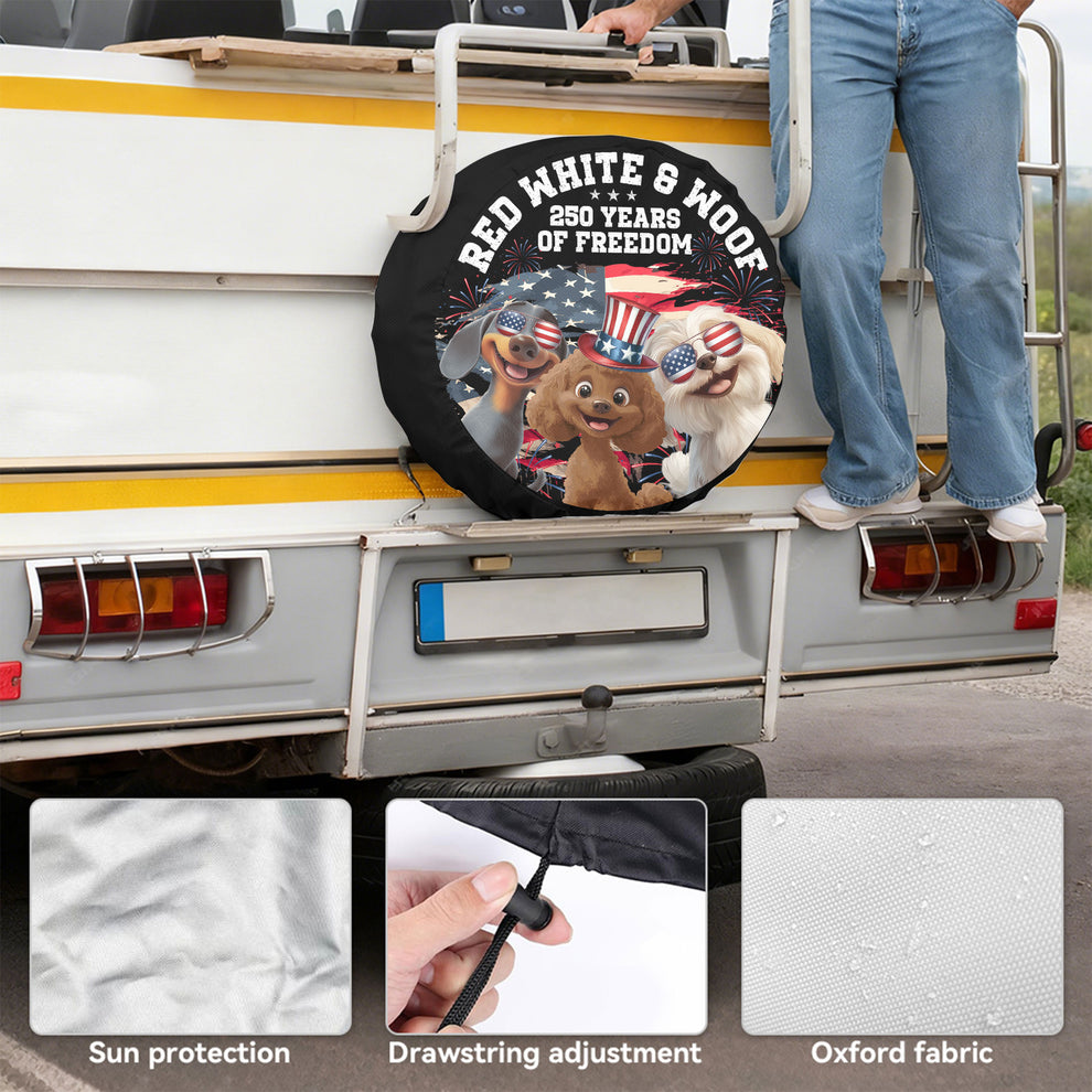 Red White & Woof - Personalized Tire Cover – Macorner