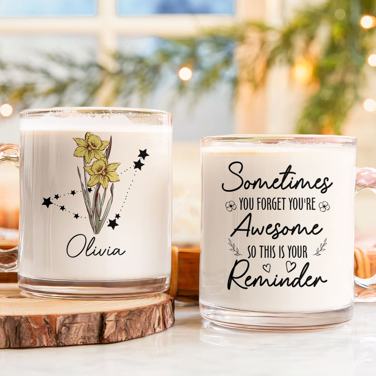 Reminder Of How You're Awesome - Personalized Glass Mug – Macorner