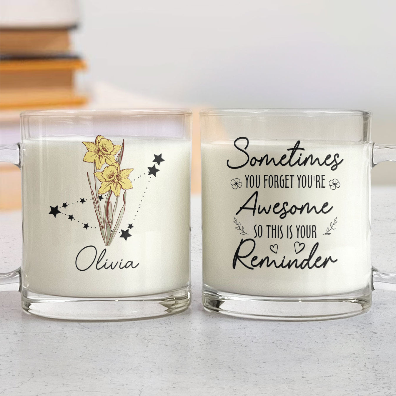 Reminder Of How You're Awesome - Personalized Glass Mug – Macorner