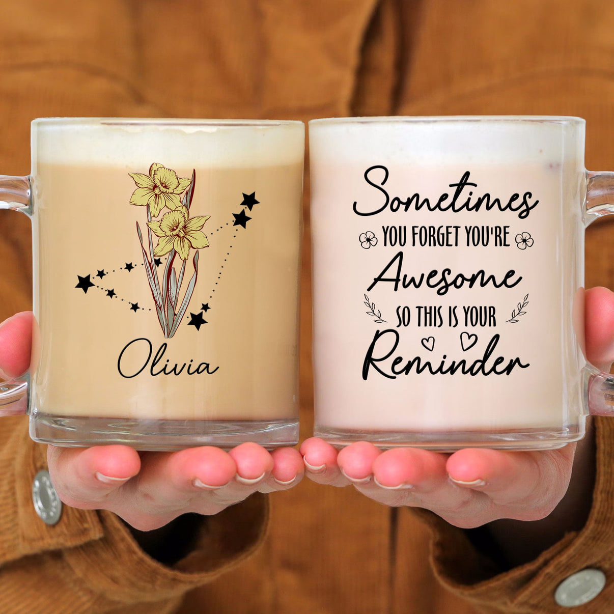 Reminder Of How You're Awesome - Personalized Glass Mug – Macorner