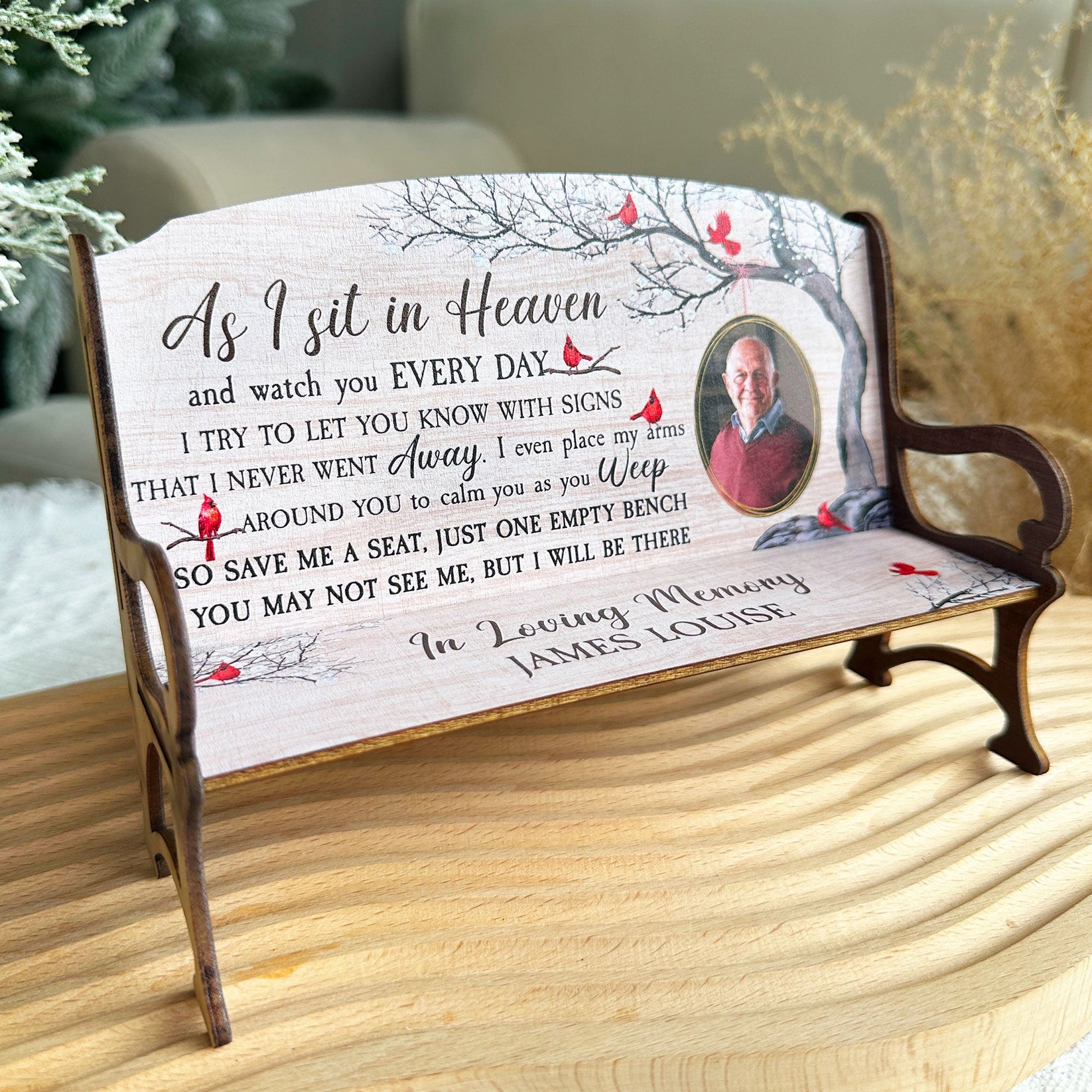 Save Me A Seat - Personalized Photo Memorial Bench – Macorner