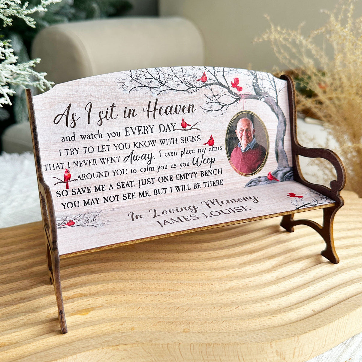 Save Me A Seat - Personalized Photo Memorial Bench – Macorner