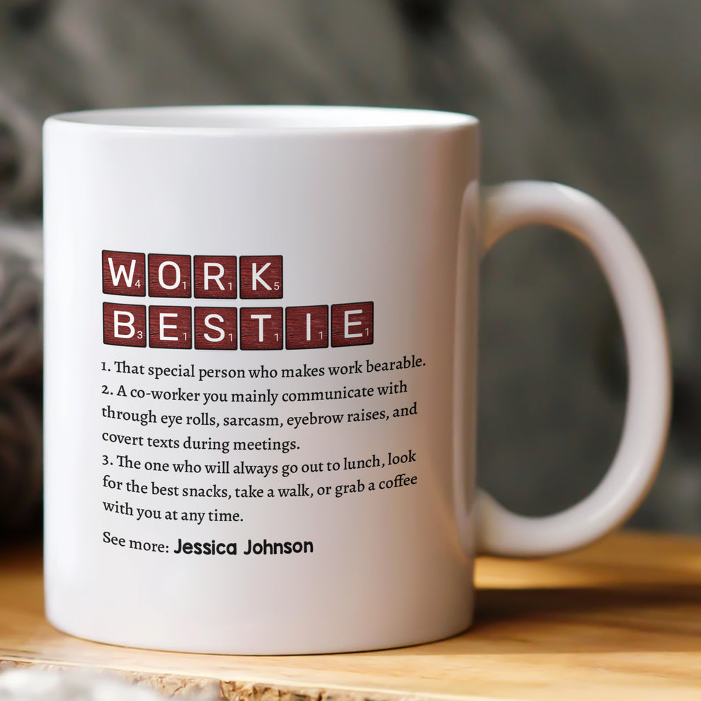 Scrabble Work Bestie - Personalized Mug – Macorner