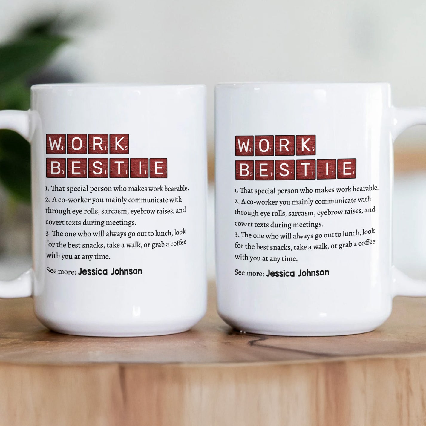 Scrabble Work Bestie - Personalized Mug – Macorner