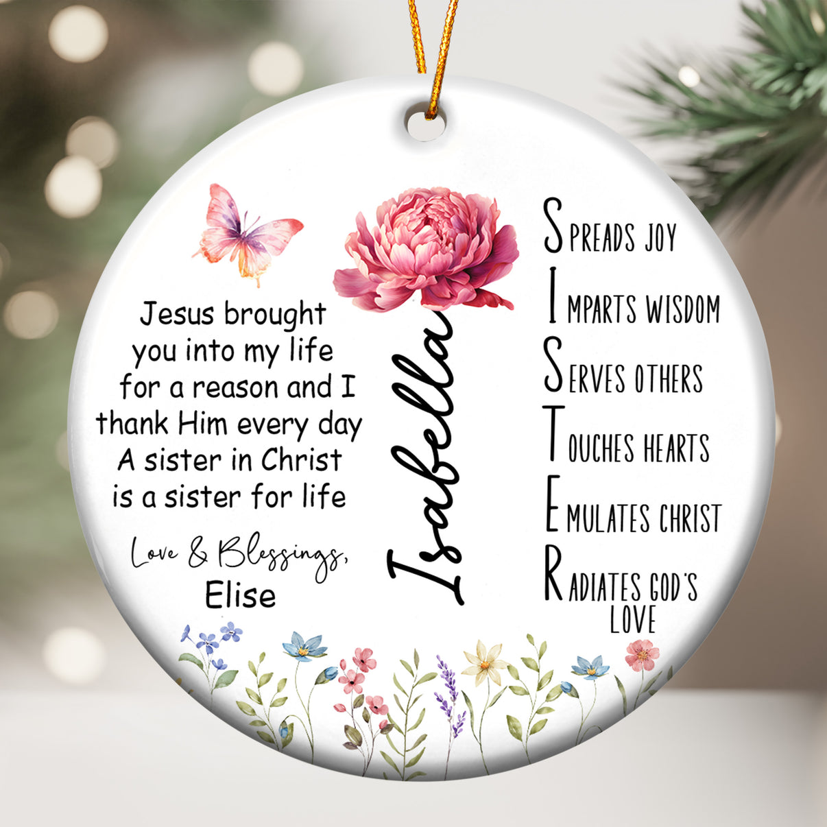 Sister Acronym Christian Friendship Gift - Sister In Christ - Personal ...