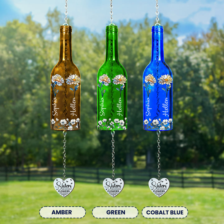 Sisters Different Flowers From The Same Garden - Personalized Wine Bot ...