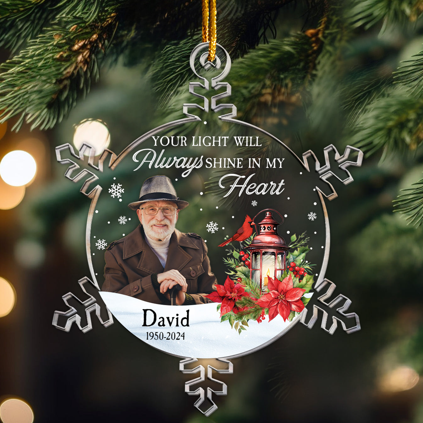 Snowflakes Custom Your Light Will Always Shine - Personalized Acrylic ...