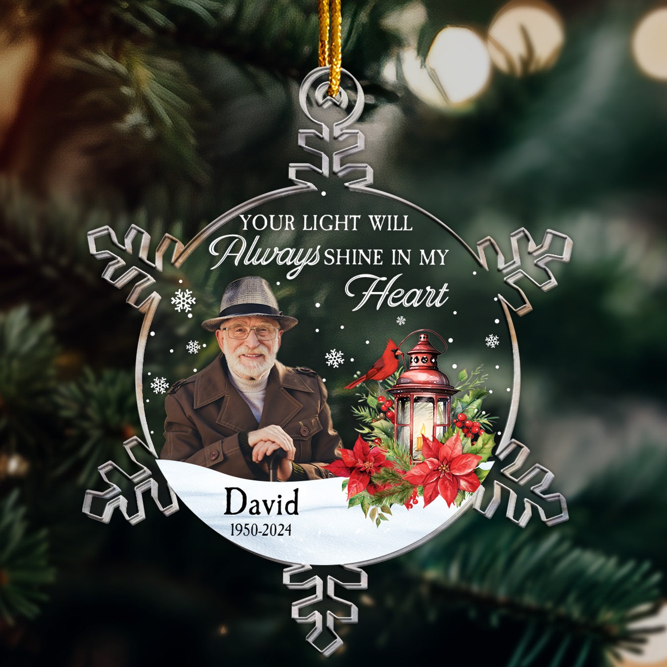 Snowflakes Custom Your Light Will Always Shine - Personalized Acrylic ...