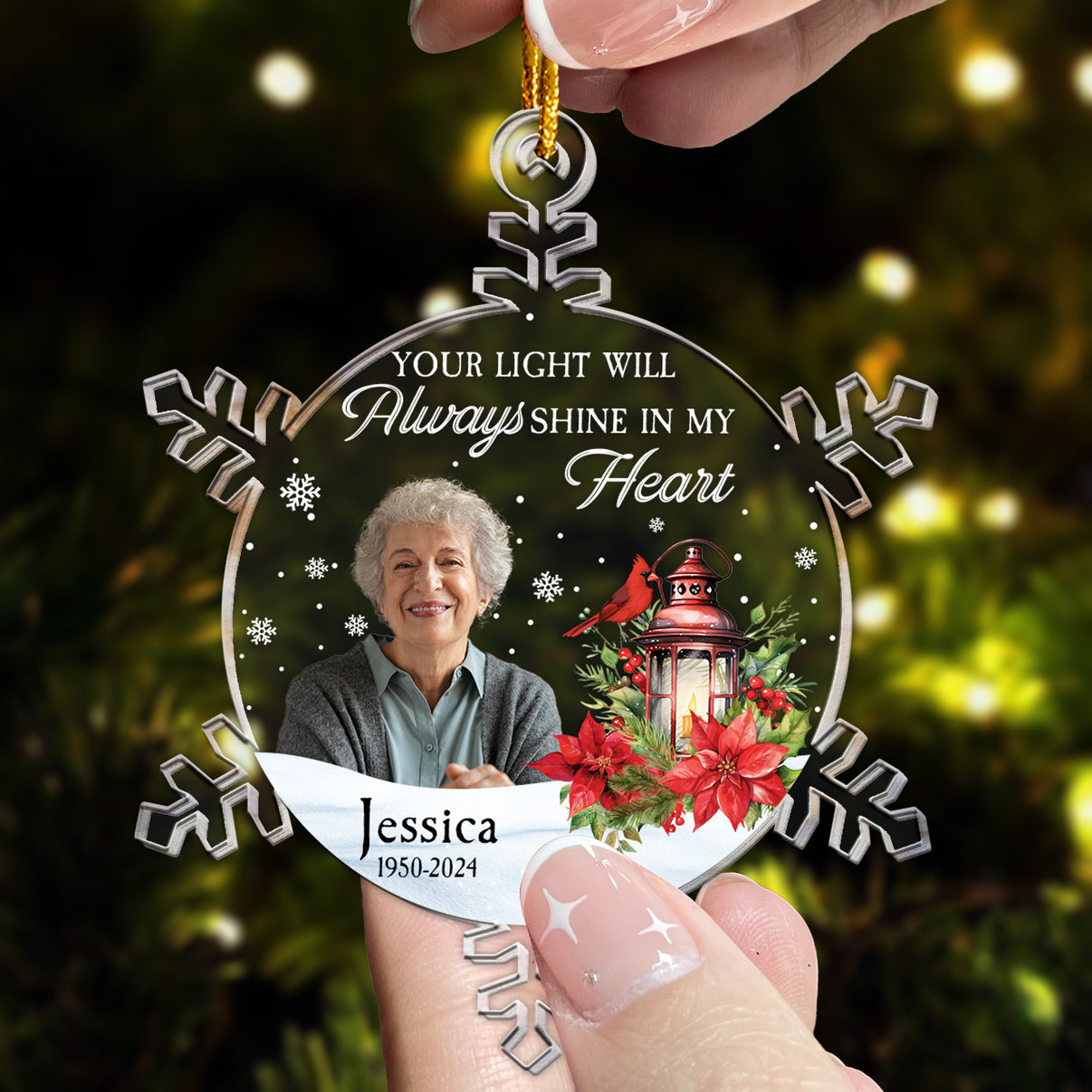 Snowflakes Custom Your Light Will Always Shine - Personalized Acrylic ...