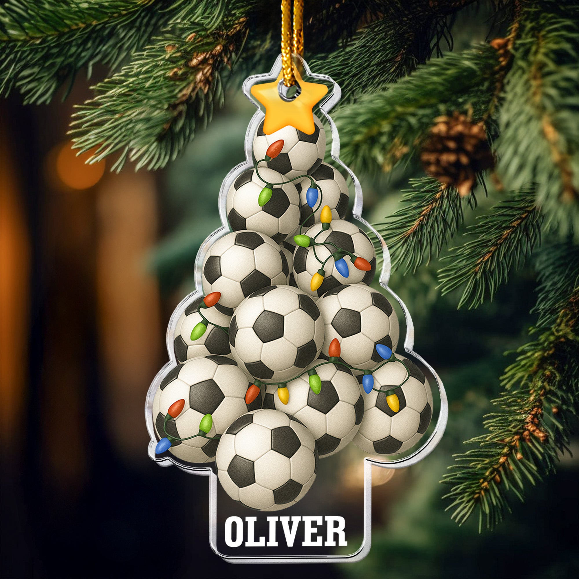 Soccer Christmas Tree - Personalized Acrylic Ornament – Macorner