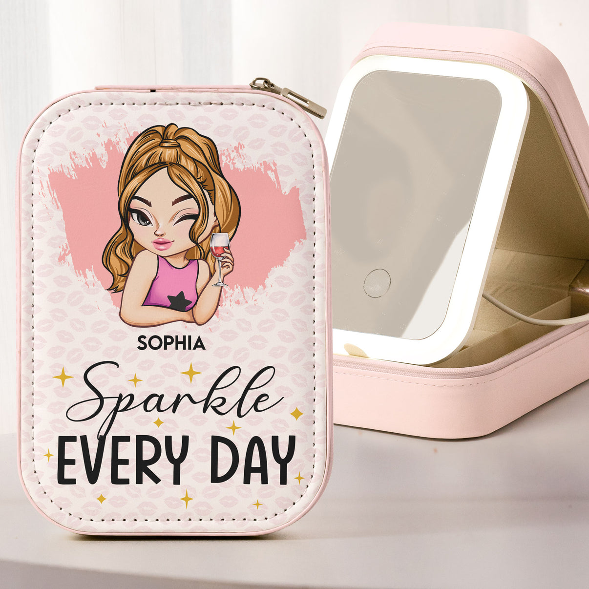 Sparkle Everyday - Custom Makeup Box With LED Mirror – Macorner