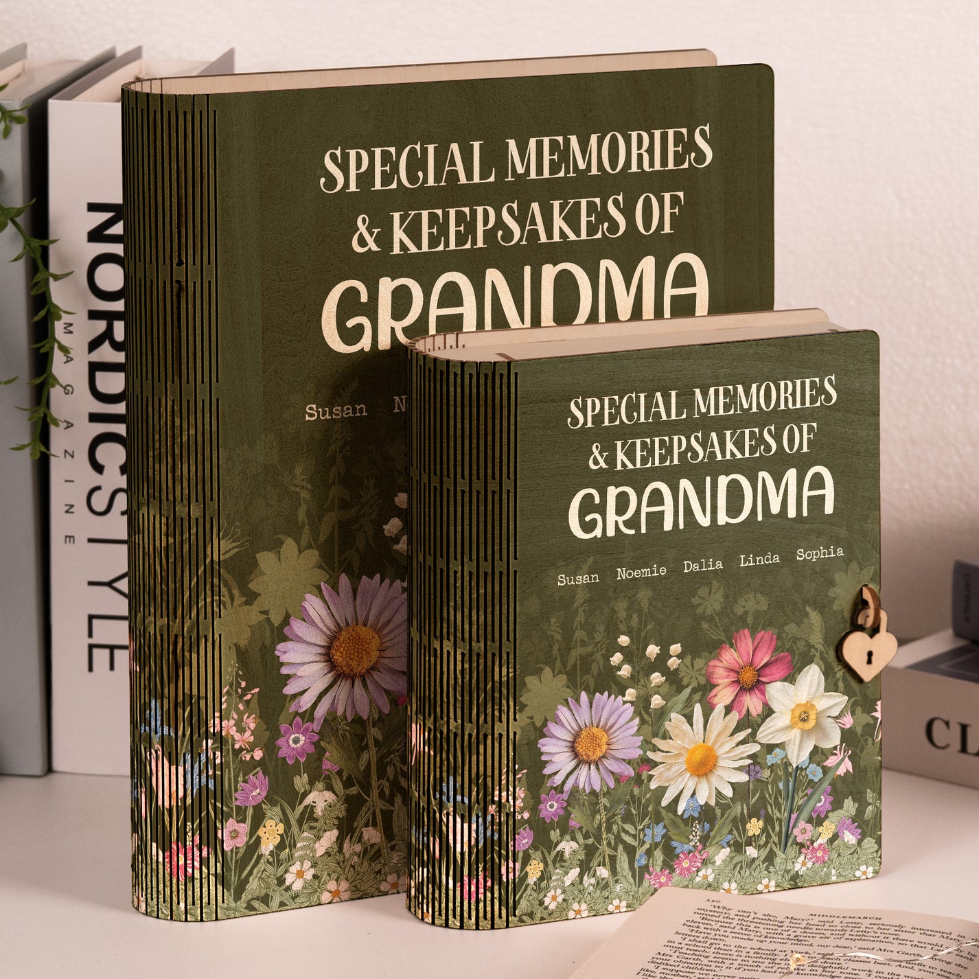 Special Memories & Keepsakes Of Grandma - Personalized Wooden Book Box ...