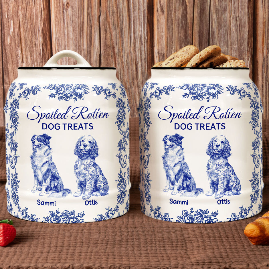 Spoiled Rotten Dog Treats Floral Toile De Jouy Chinoiserie ...