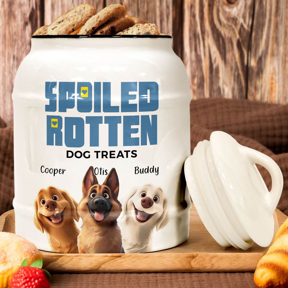 Spoiled Rotten Dog Treats - Personalized Cookie Jar – Macorner