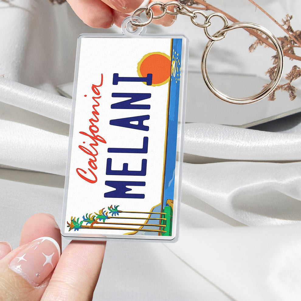 State License Plate - Personalized Acrylic Keychain – Macorner