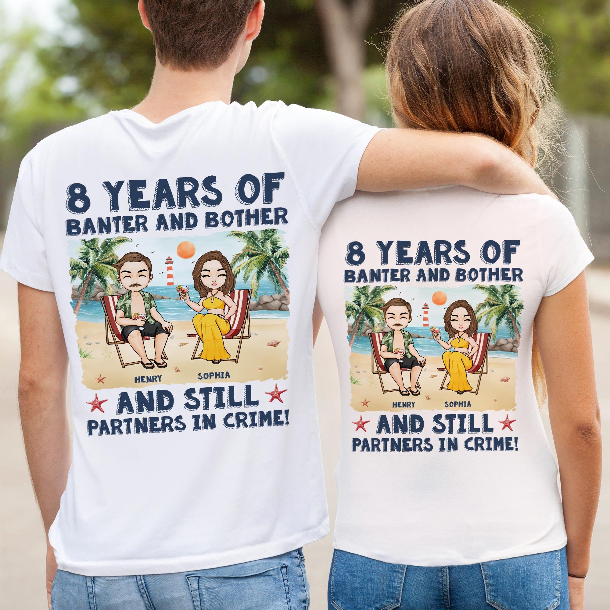 Still Partners In Crime - Personalized Couple Matching Back Printed ...