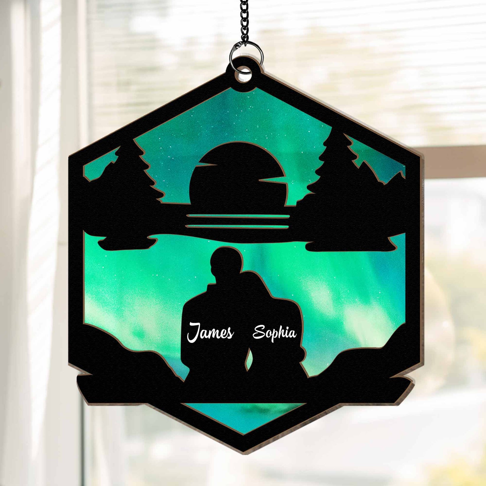 Sweet Couple - Personalized Window Hanging Suncatcher Ornament – Macorner