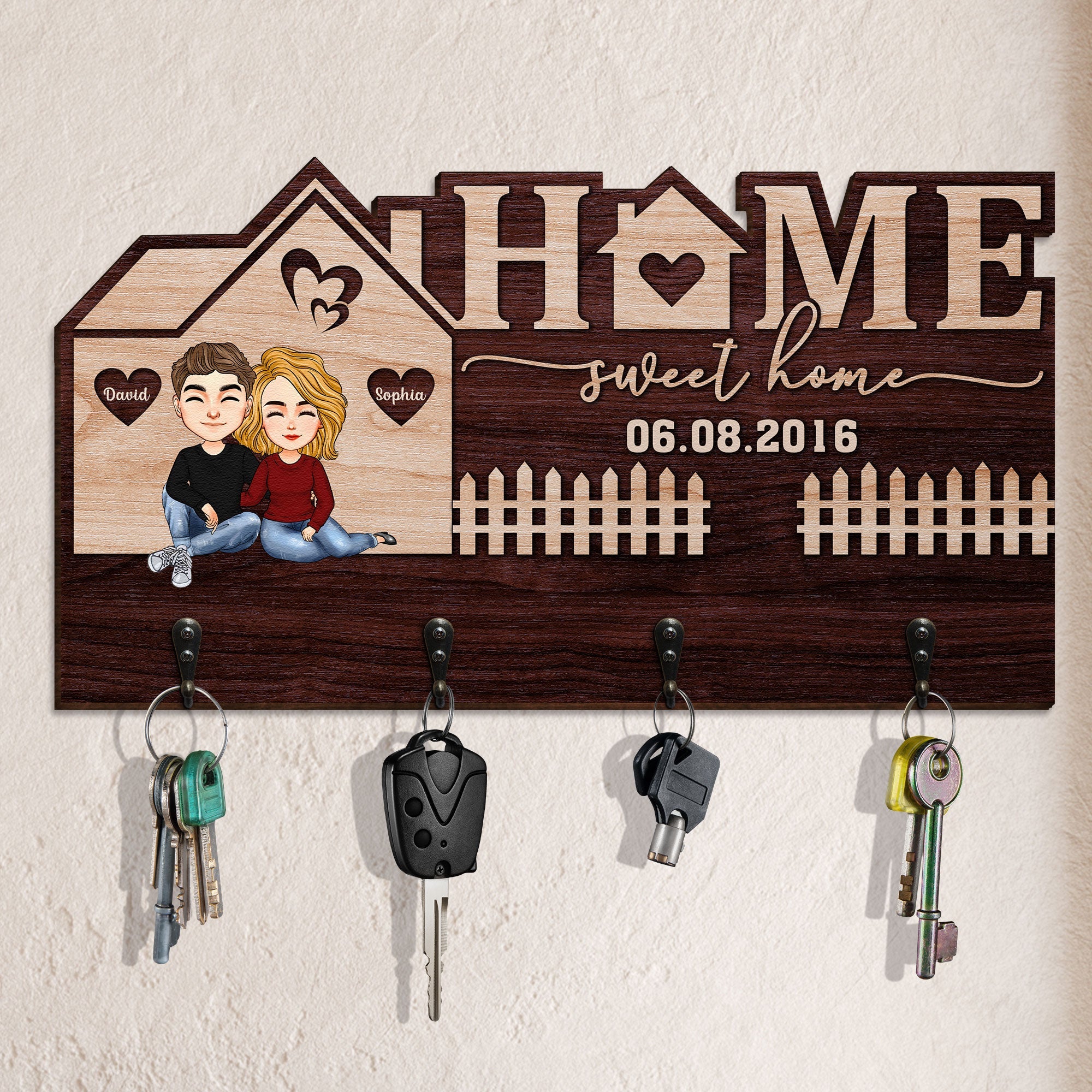 Sweet Home - Personalized Custom Key Hanger – Macorner