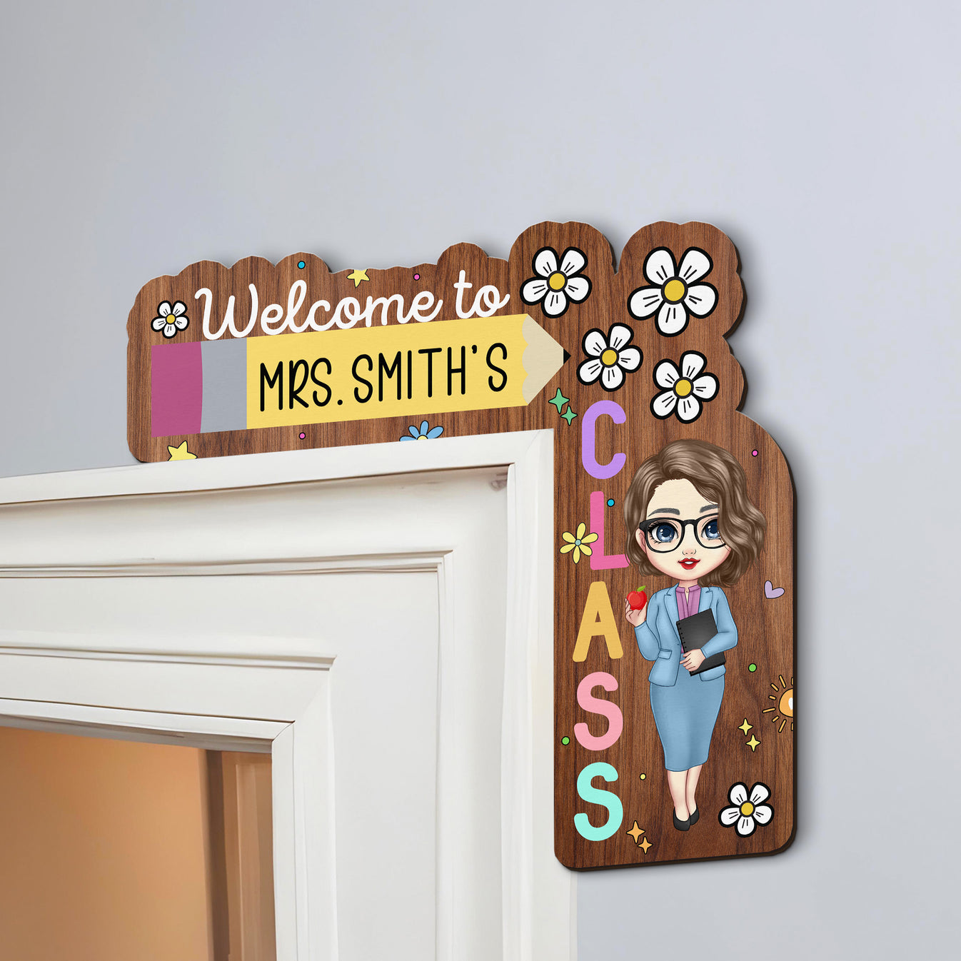 Teacher Back To School Classroom Decoration - Personalized Door Corner ...