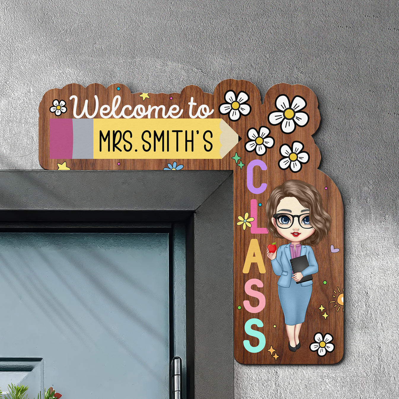 Teacher Back To School Classroom Decoration - Personalized Door Corner ...